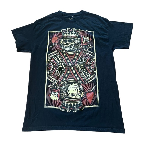 Dom | Shirts | Mens Dom Goth Skeleton King Of Spades Card Black Tshirt ...